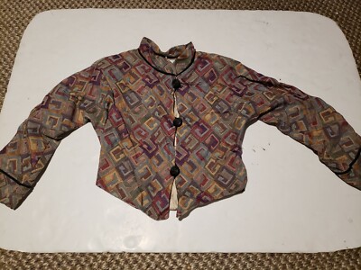 Gloriah Walsh tapestry geometric print art design cropped Jacket Art to ...