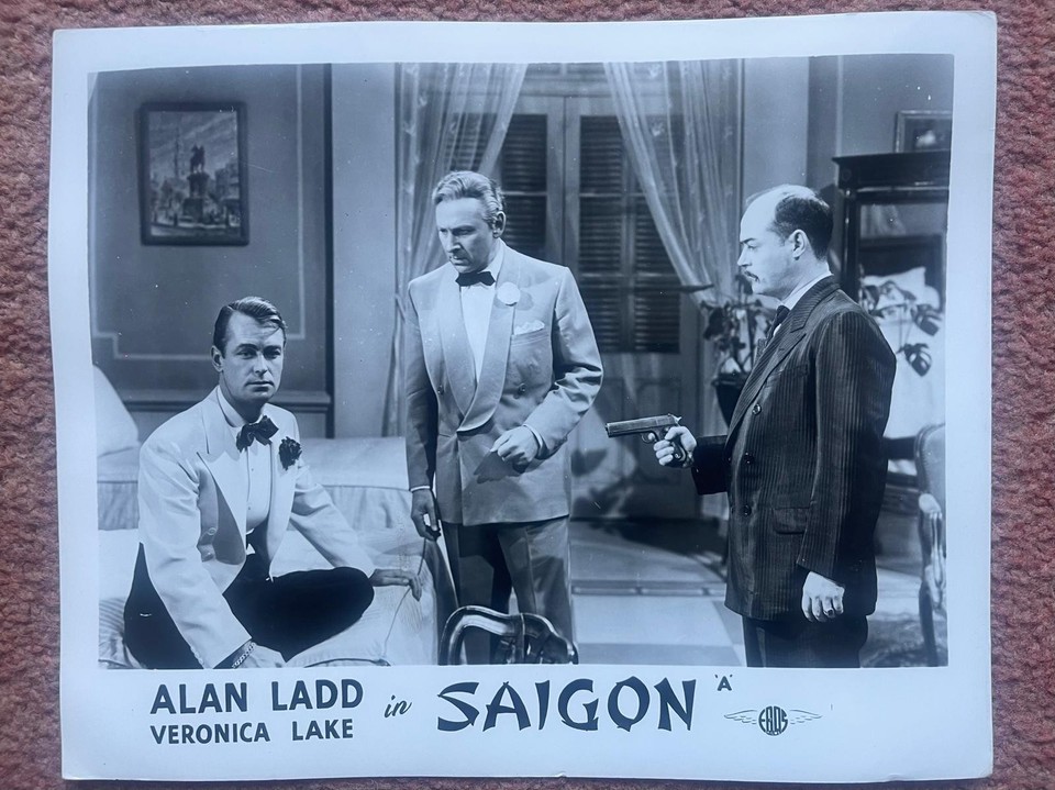 Saigon (1948) 8 UK Lobby Cards on Thick Paper - Alan Ladd and Veronica Lake. | eBay UK