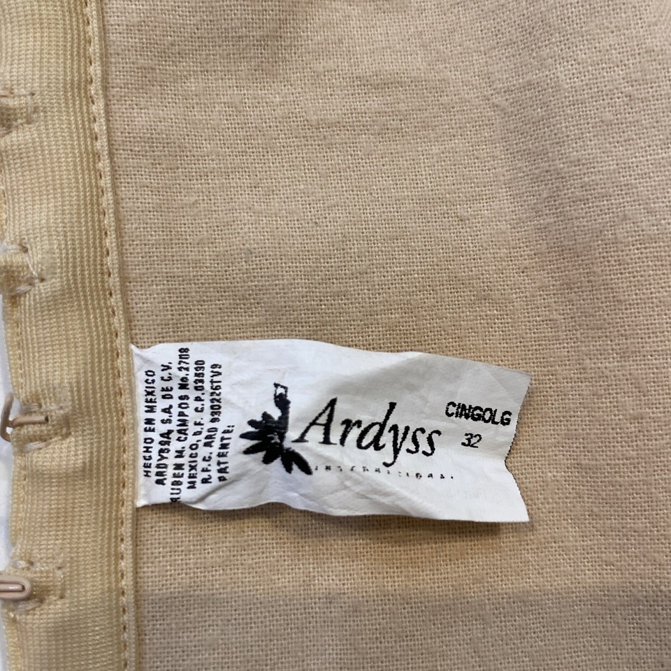 Ardyss Boned Waist Cincher Size 32 Beige Tummy Control Lace Front Bust ...