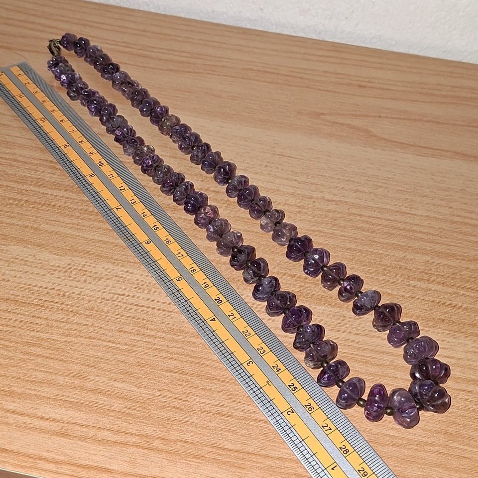 AAA Quality Vintage Himalayan Tibetan Amethyst Carved Melon Beads ...