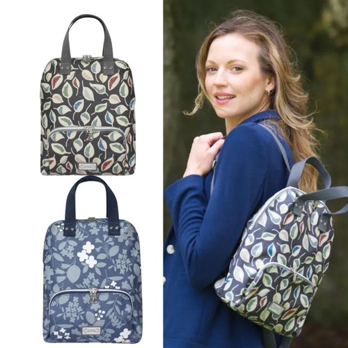 Earth Squared Alice Backpack Oil Cloth Leaf Print 28x31x8cm Lightweight ...