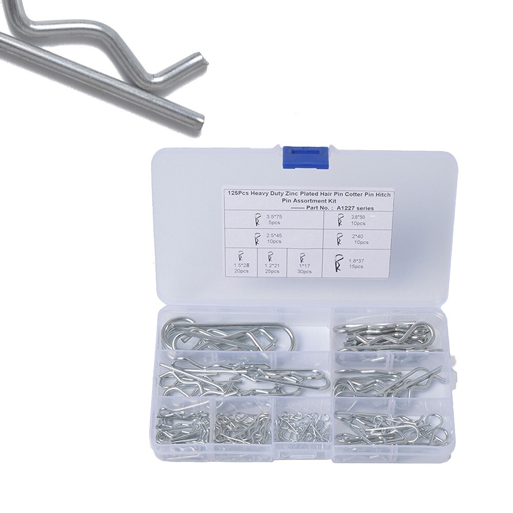 125Pcs Spring 8 Sizes Carbon Steel Galvanized Spring Connector High ...