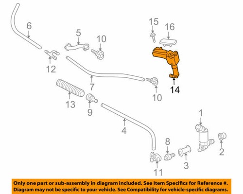 85207-60070 Toyota Actuator sub-assy, headlamp washer, rh 8520760070 ...