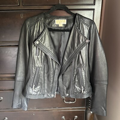Michael Lots Women’s Leather Moto Jacket M | eBay