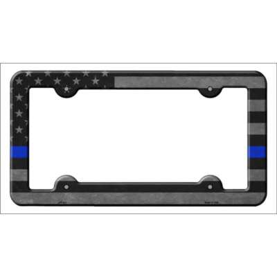 Black Blue American Flag Novelty Metal License Plate Frame LPF-271 | eBay