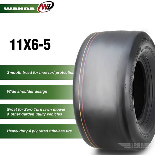 Set of 2 WANDA 11x6-5 Lawn Mower Tractor Cart Turf Tires 4Ply 11x6x5 ...