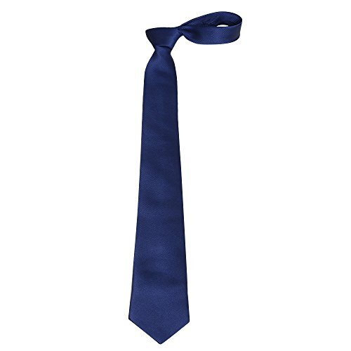 Mens Solid Polyester Textile Neckties Pure Color Neck Ties Navy Blue | eBay