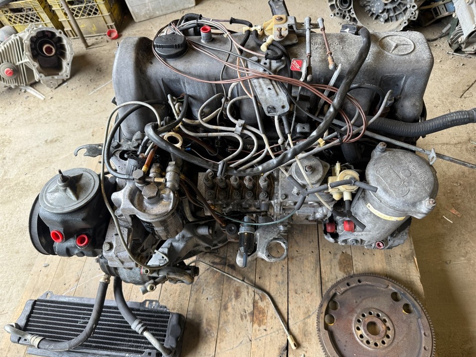 80 MERCEDES BENZ 300SD W116 OM617 COMPLETE 3.0 TURBO DIESEL ENGINE ...
