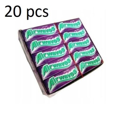 20 x WRIGLEY'S AIRWAVES COOL CASSIS Flavor Sugarfree Chewing Gum 14g (0 ...