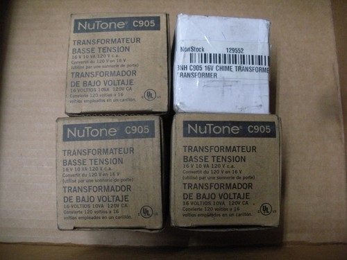 Nutone Broan C905 bell chime transformer 16v 10VA lot of 4 120v primary | eBay