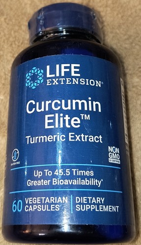 Life Extension Curcumin Elite Turmeric Extract, 60 Vegetarian Capsules ...