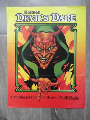 Devil's Dare Pinball Machine Flyer Gottlieb Original | eBay