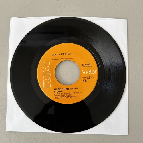 Dolly Parton Mule Skinner Blues/More Than Their Share 45rpm 7" Tested ...