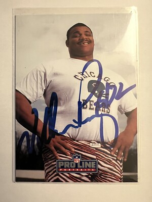 William Perry “The Refrigerator” Autograph Card 1991 Signed Pro Line ...
