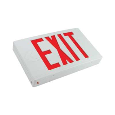 Exitronix LED Universal Exit Sign Red Letter While Body 120/277V 90Min ...