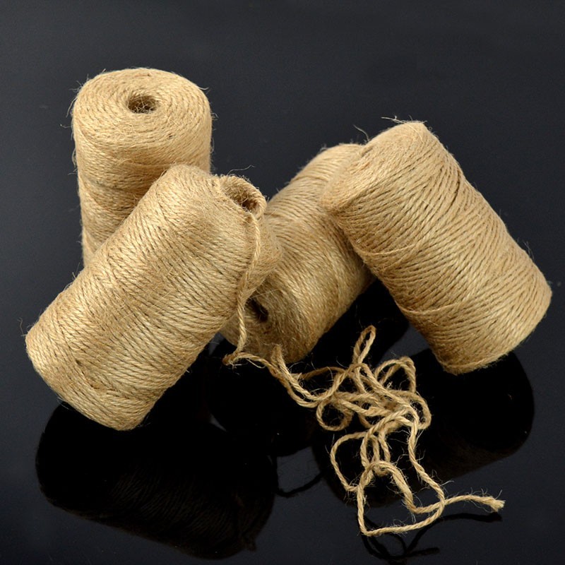 1 Roll Twisted Burlap Jute Twine Rope Natural Hemp Cord Sisal Ropes ...