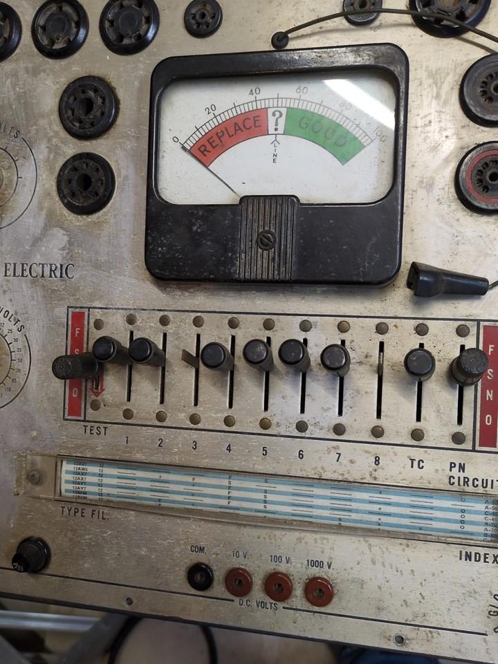 Vintage General Electric GE YTW-1 Vacuum Tube Tester Checker parts ...
