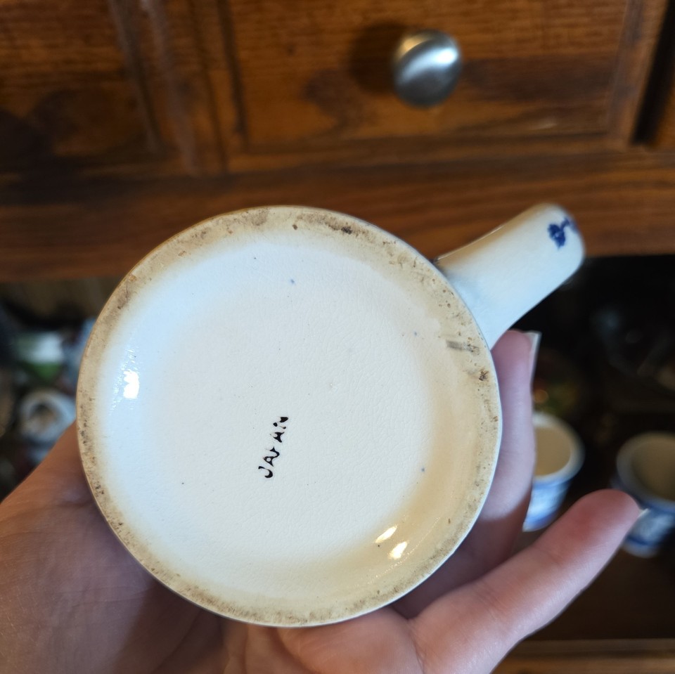 VTG Japanese Porcelain Blue Willow Coffee Tea Mug Blue & White SET OF ...