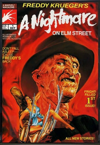 Nightmare on Elm Street Comic Book Cover Poster, Freddy Krueger Film ...