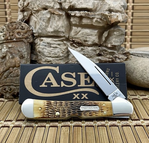 Case XX USA Burnt Amber Bone Dogbone Shield 51392 Tested XX Copperlock ...