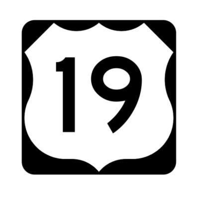 5" us route 19 highway sign road bumper sticker decal usa made | eBay