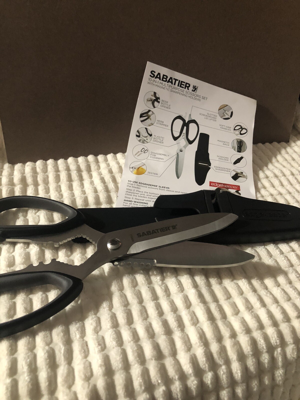 Sabatier 10-in-1 Multi-Purpose Scissors and Sharpening Sheath Magnetic ...