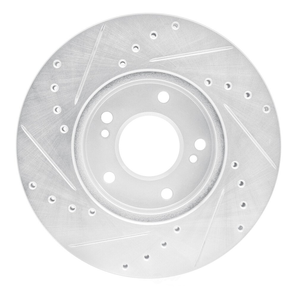 Disc Brake Rotor-DFC Brake Rotor - Drilled and Slotted - Silver fits 89 ...