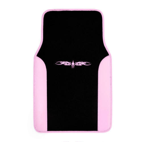 Embroidered Two Tone Tan Pink Tattoo Design 4 Piece Plush Car Auto ...