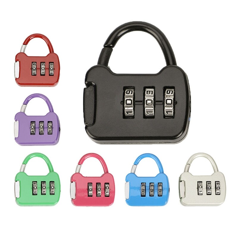 Weatherproof Padlocks 3 Digit Code Password Lock Portable Luggage ...
