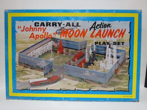 1970 Marx Carry-All Johnny Apollo Action Moon Launch Play Set - 4630 ...