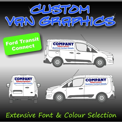 Van Graphics Sign Writing Vehicle lettering signs Ford Transit Connect ...