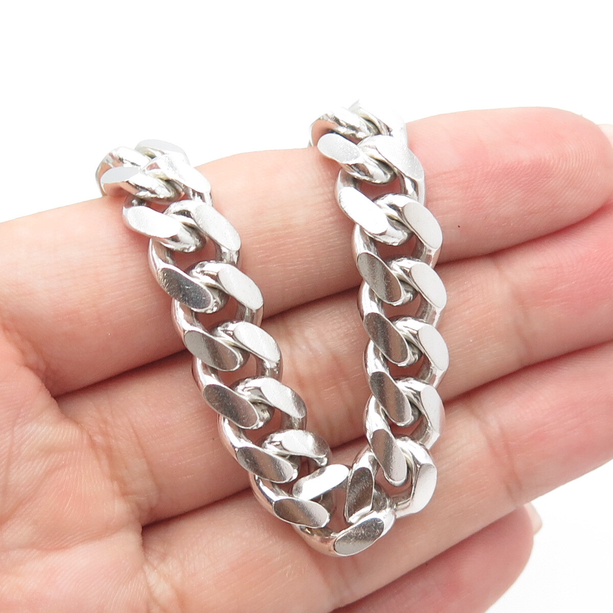 925 Sterling Silver Italy Heavy Cuban Chain Necklace 24" | eBay