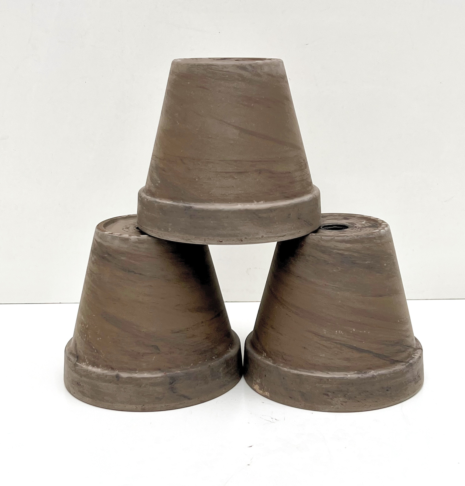Simple, Classic Basalt Terracotta Pot Marble Effect 13.2 W X 11.7 H ...