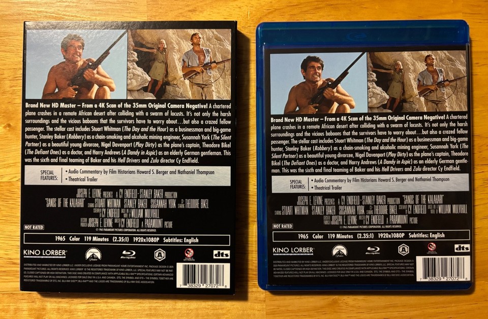 Sands of the Kalahari - BluRay - Like New - Slipcover - Susannah York ...