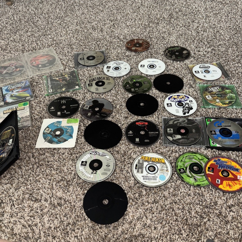 PS1 PlayStation lot of 30+ Discs UNTESTED Various Conditions: AS IS ...