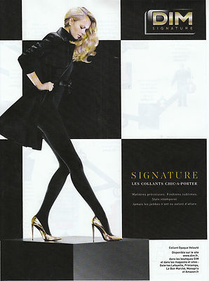 Publicité contemporaine collant Dim 2013 issue de magazine | eBay