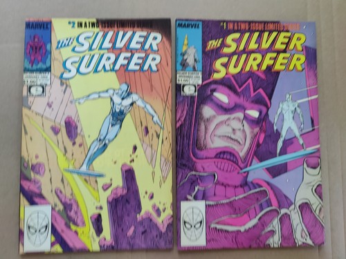 Silver Surfer 1 VF- 2 FN+ Marvel 1988 Stan Lee Moebius Parable Galactus ...
