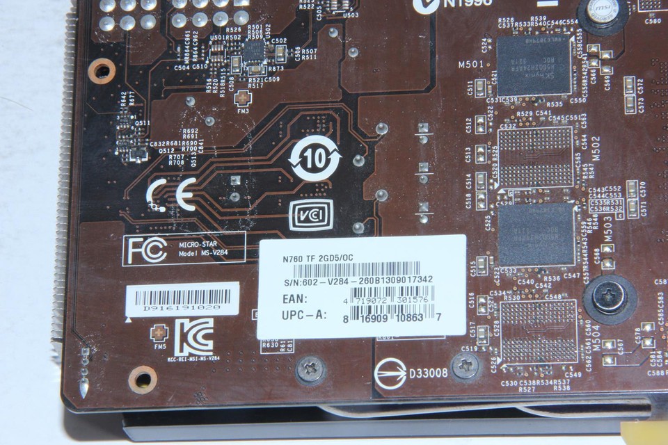 MSI N760 TF 2GD5/OC GeForce GTX 760 Twin Frozr 2GB Graphics Card "Make ...