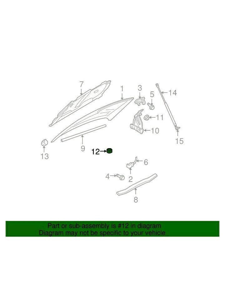 Genuine Mopar adjustable Hood front Bumper stop 55276482AB on radiator ...