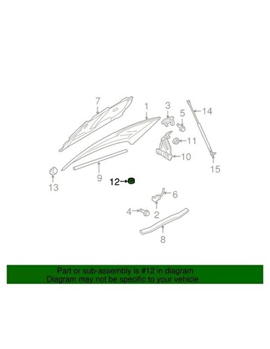 Genuine Mopar adjustable Hood front Bumper stop 55276482AB on radiator ...