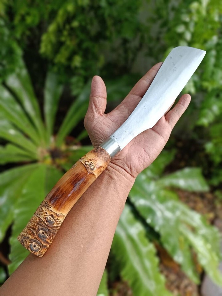 handmade Parang Machete Hunting Rambo knife 8.7” forged blade, Bamboo ...