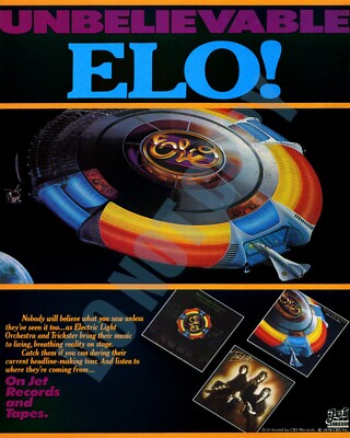 1978 ELO Electric Light Orchestra Jet Records Magazine Album Ad 8x10 Photo | eBay