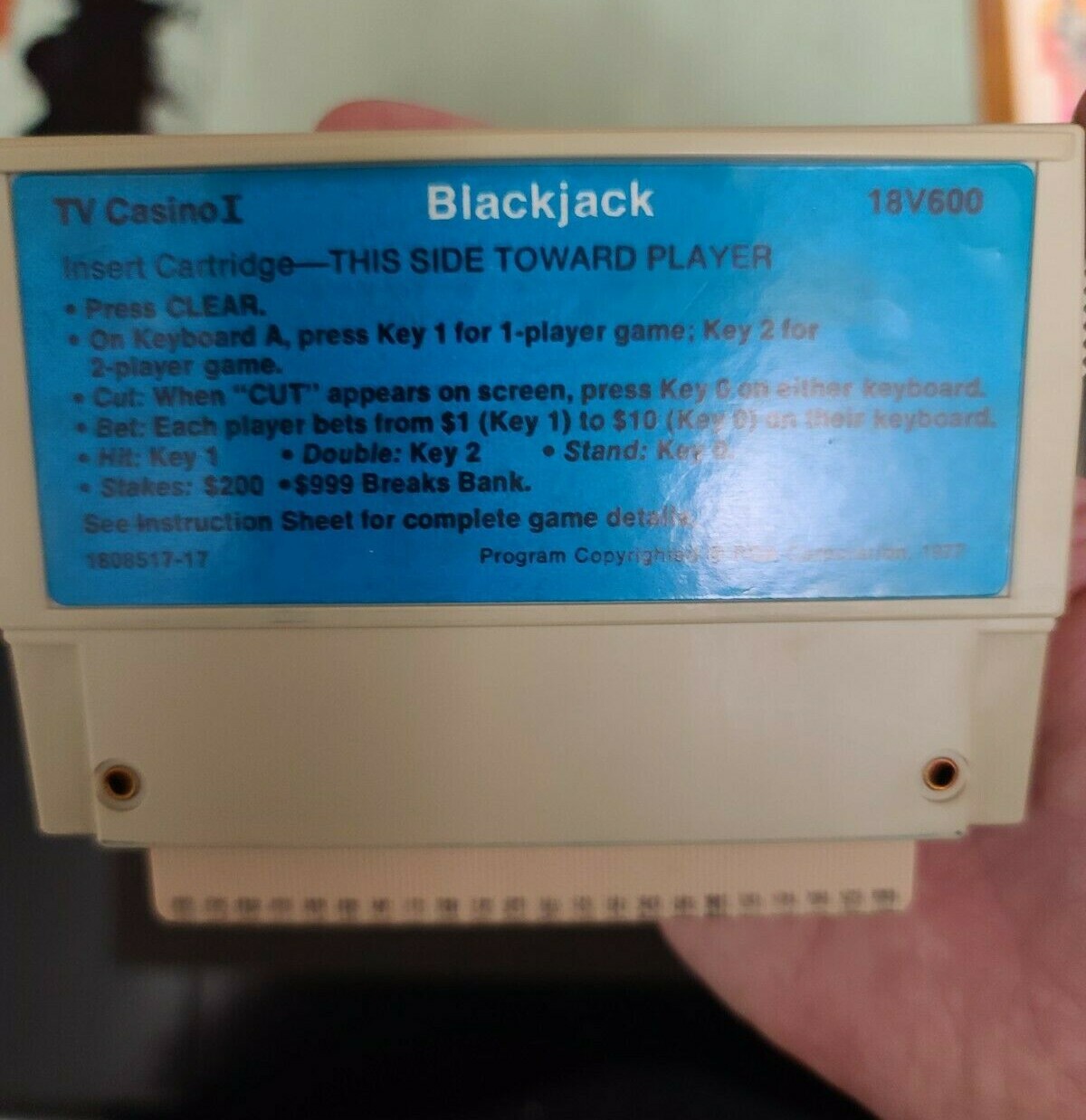 RCA Studio II Blackjack TV Casino Series Cartridge with box and manual ...