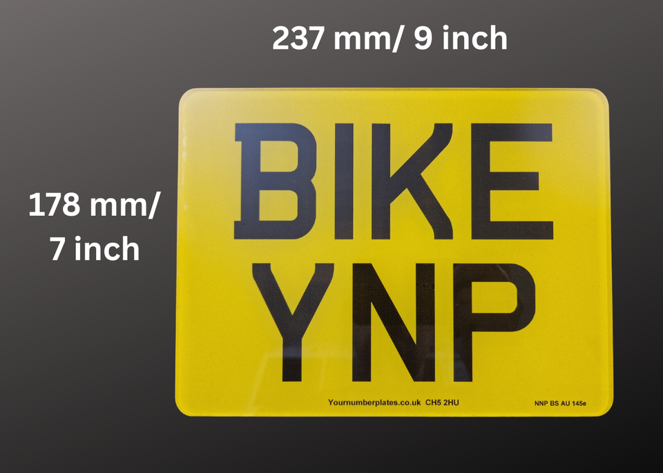 DVLA Compliant 9x7 Motorcycle Number Plate | Road Legal Bike Reg Plate ...