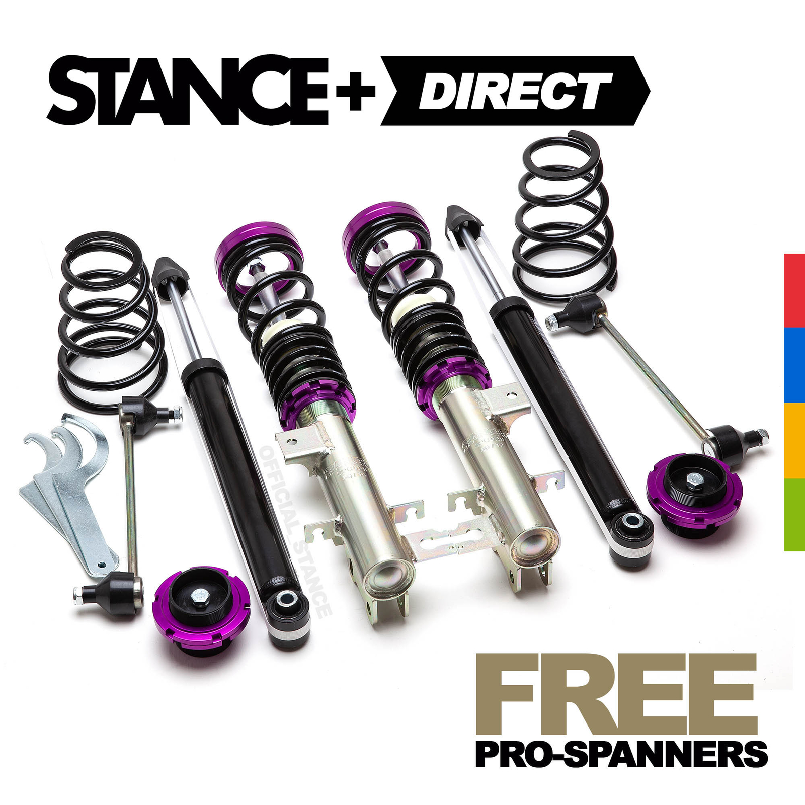 Stance+ Ultra Coilover Suspension Kit for Vauxhall Corsa E 1.2/1.4/1.4 ...