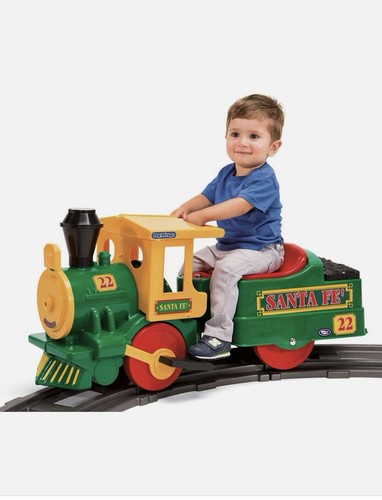 Peg Perego Santa FE 6v Electric Ride on Train Set Green Ed 1077 for ...