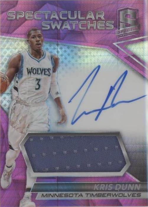 2016-17 Panini Spectra - Spectacular Swatch Autographs Kris Dunn #SS ...