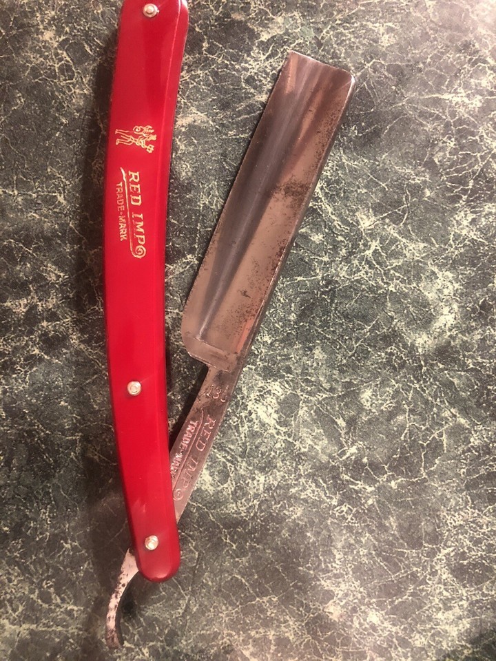 Vintage Red Imp Straight Razor | eBay