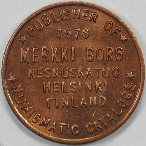 1978 Merkki Borg Finland Publisher of Numismatic Catalogs Advertising ...
