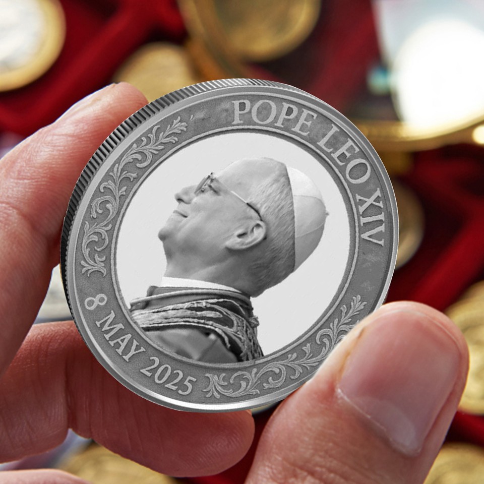 2025 1 Troy oz Pope Leo XIV Commemorative .999 Fine Silver Round | eBay